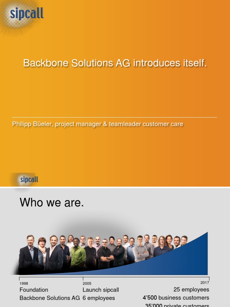 Customer Presentation. Backbone Solutions | PDF