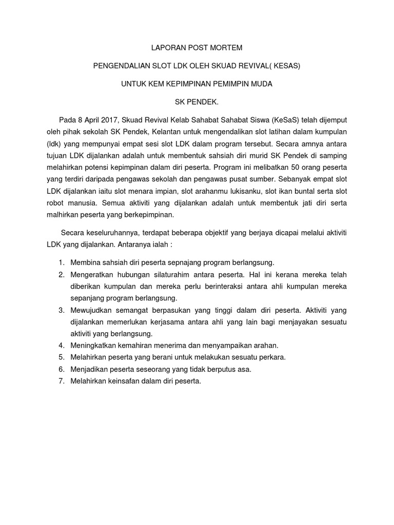 Laporan Post Mortem | PDF