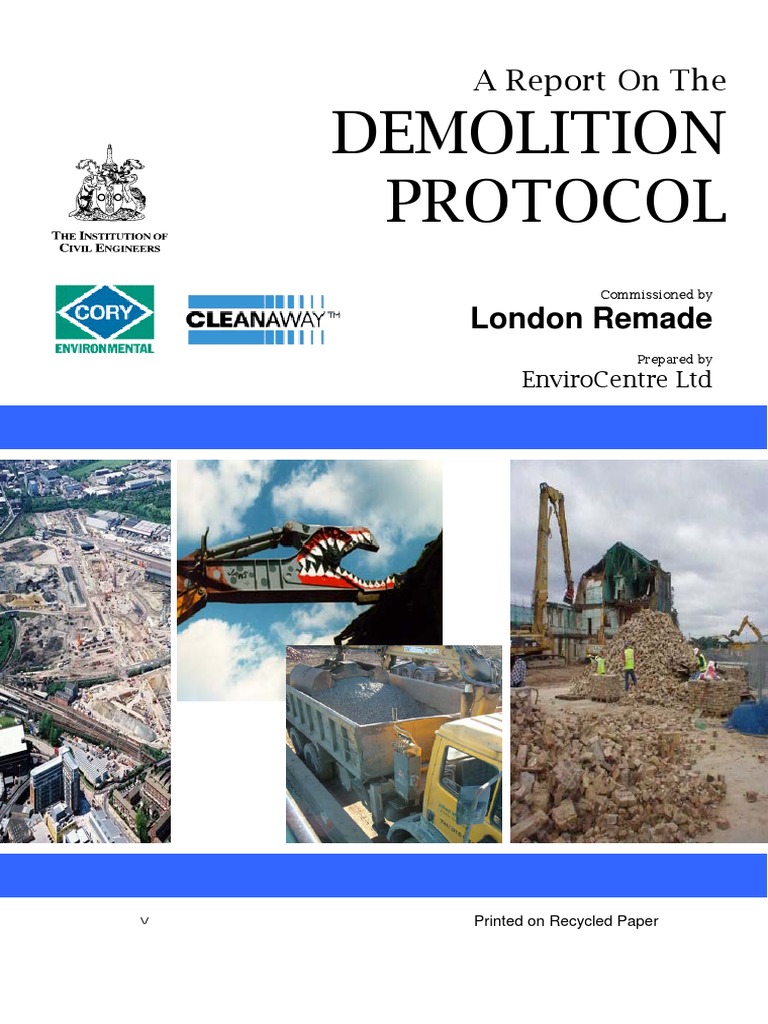 Demolition Protocol Overview and Guidelines | PDF | Construction ...