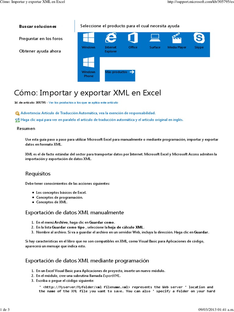 Cómo Importar Y Exportar Xml En Excel Microsoft Excel Básico 