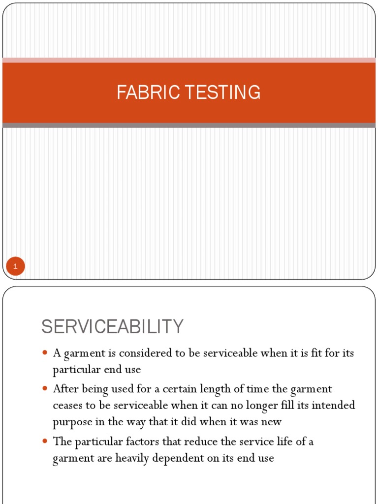 Unit 3 FABRIC TESTING PDF | PDF | Textiles | Wear