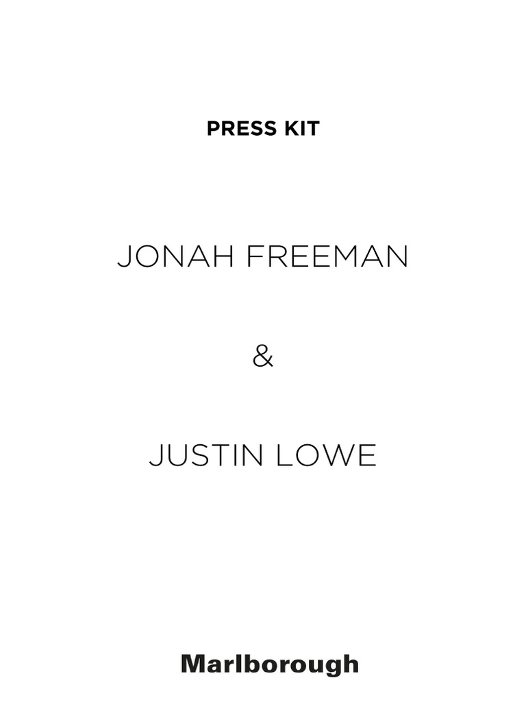 Press Kit Jonah Freeman & Justin Lowe | PDF | Museum | Art Museum
