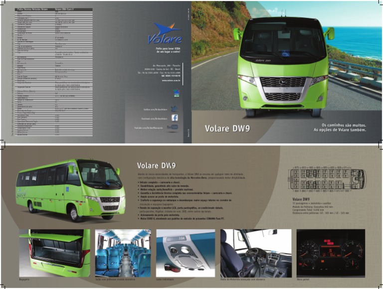 Ficha Tecnica Volare Dw9 | PDF | Suspensão (veículo) | Veículos