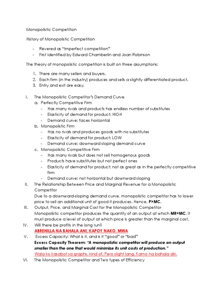 Abrenilla Na Bahala Ani, Kapoy Nako. Mwa: Excess Capacity Theorem: "A ...