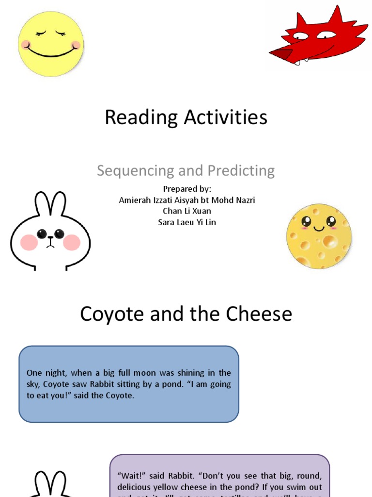 Coyote and Cheese Reading Activities | PDF
