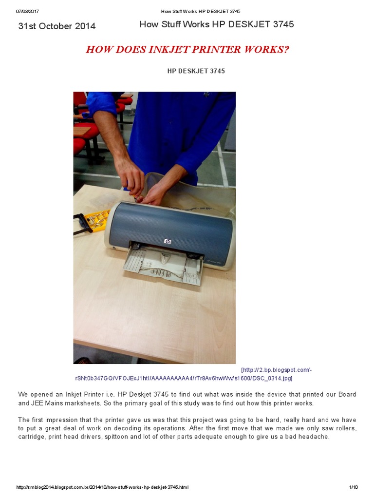 How Stuff Works HP Deskjet 3745 | Download Free PDF | Printer (Computing) | Computer Hardware