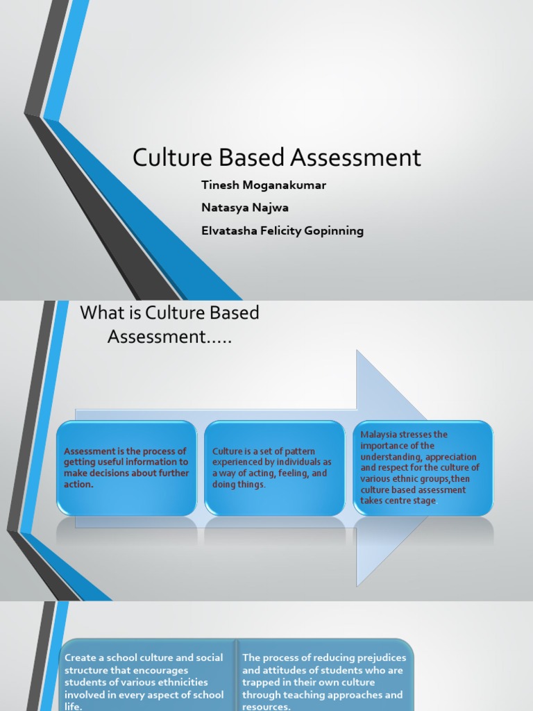 Culture-Based Assessment Guide | PDF | Educational Assessment | Prejudices