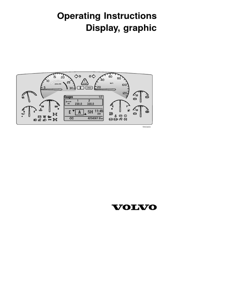 Driver Display Volvo Truck PDF | PDF | Menu (Computing) | Menu