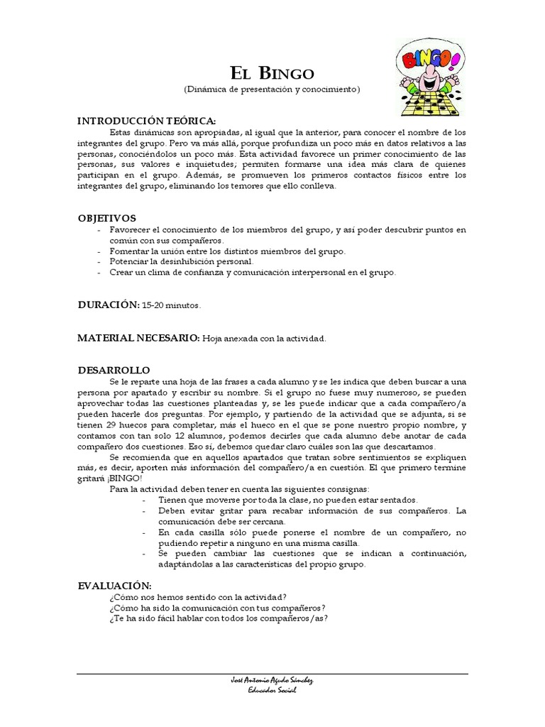 BINGO. Encuentra A Alguien Que... (Dinámica de Presentación y ...