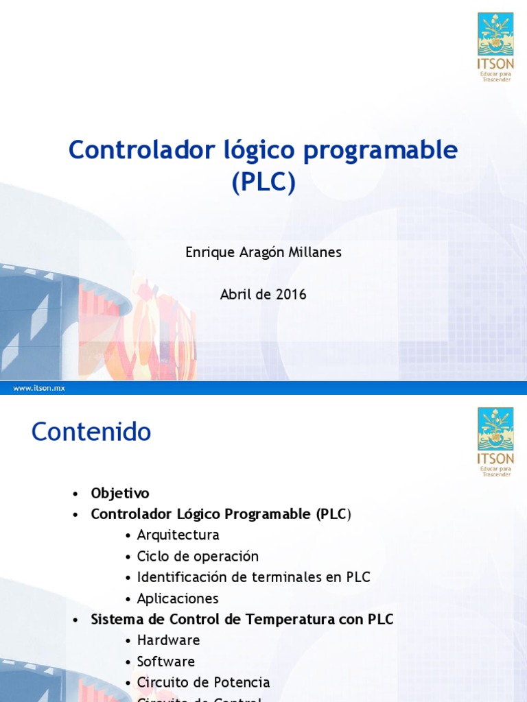 PLC Controladores Lógicos Programables 2016 | PDF | Controlador lógico ...