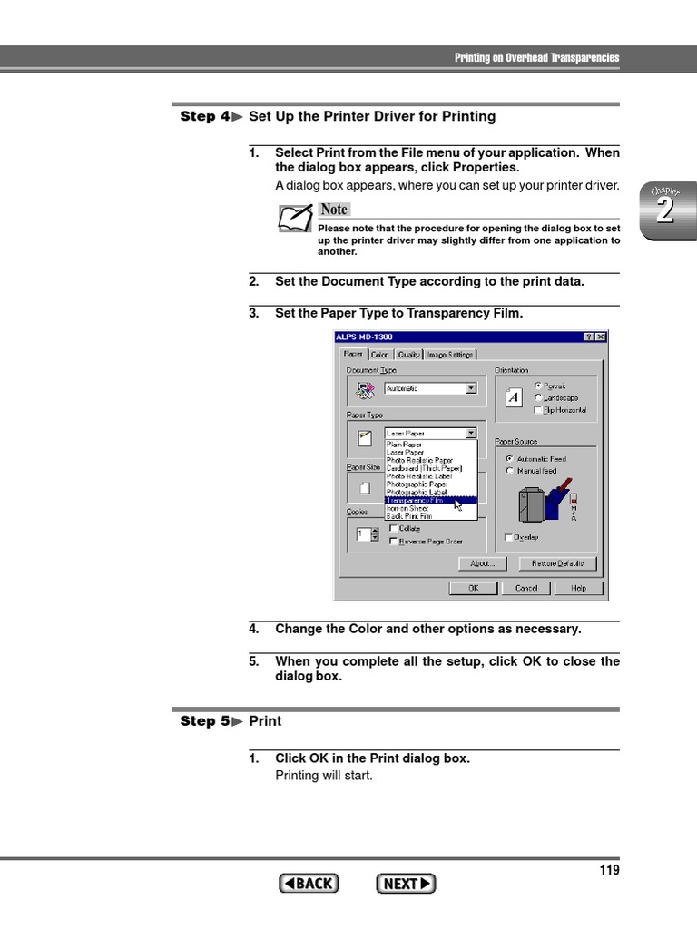 Alps MD-1300-c Manual | PDF | Printer (Computing) | Printing