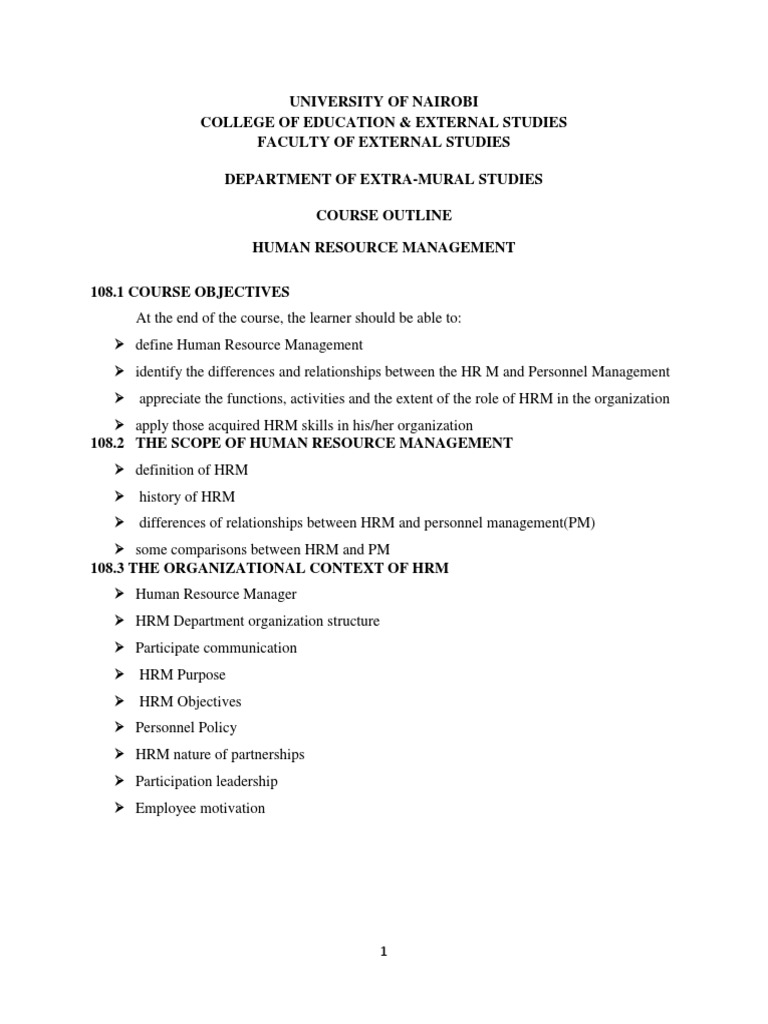 HRM Notes | PDF | Human Resource Management | Motivation