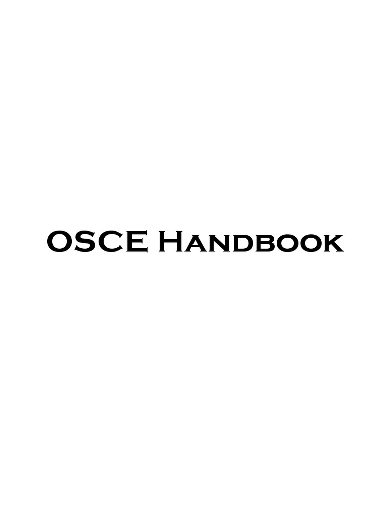 OSCE Handbook | PDF | Elbow | Anatomical Terms Of Motion