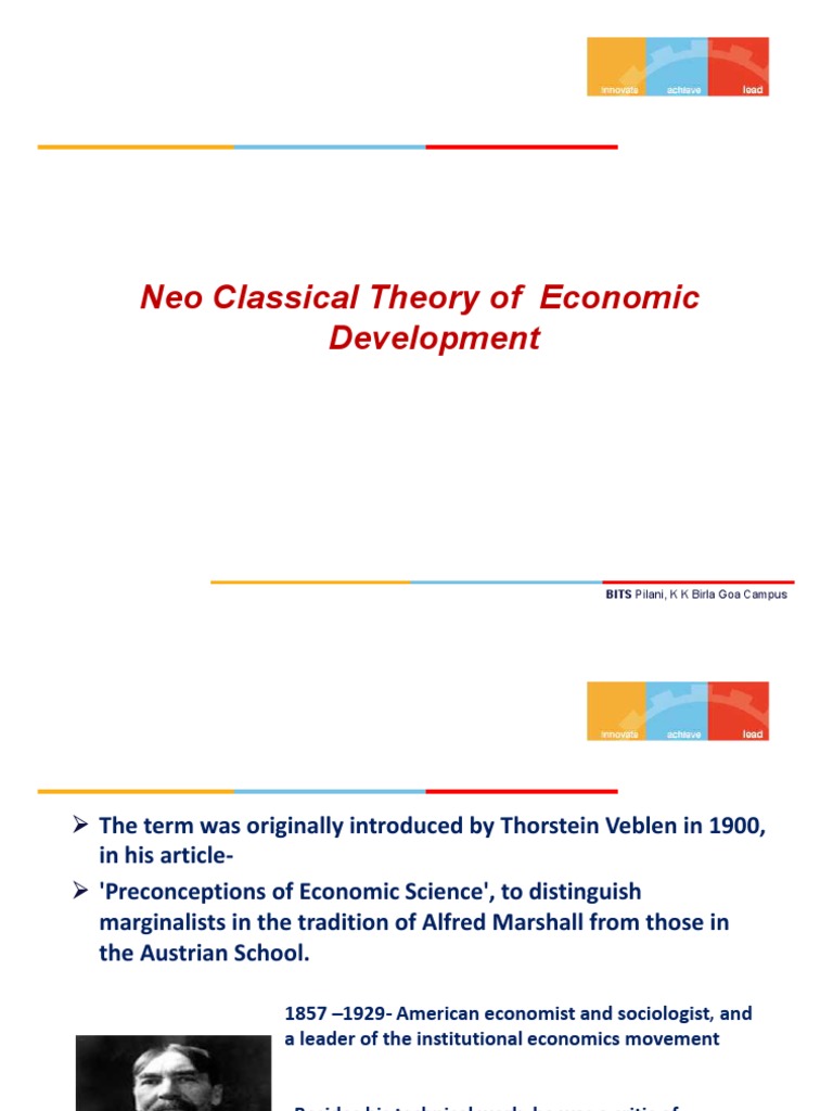 Neoclassical Theory of Economic Development (1) | Neoclassical ...