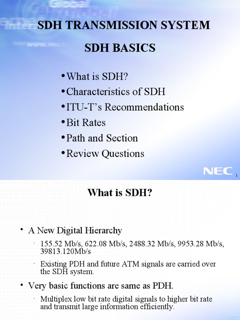 SDH Basics SDH Transmission System | PDF | Electrical Engineering ...