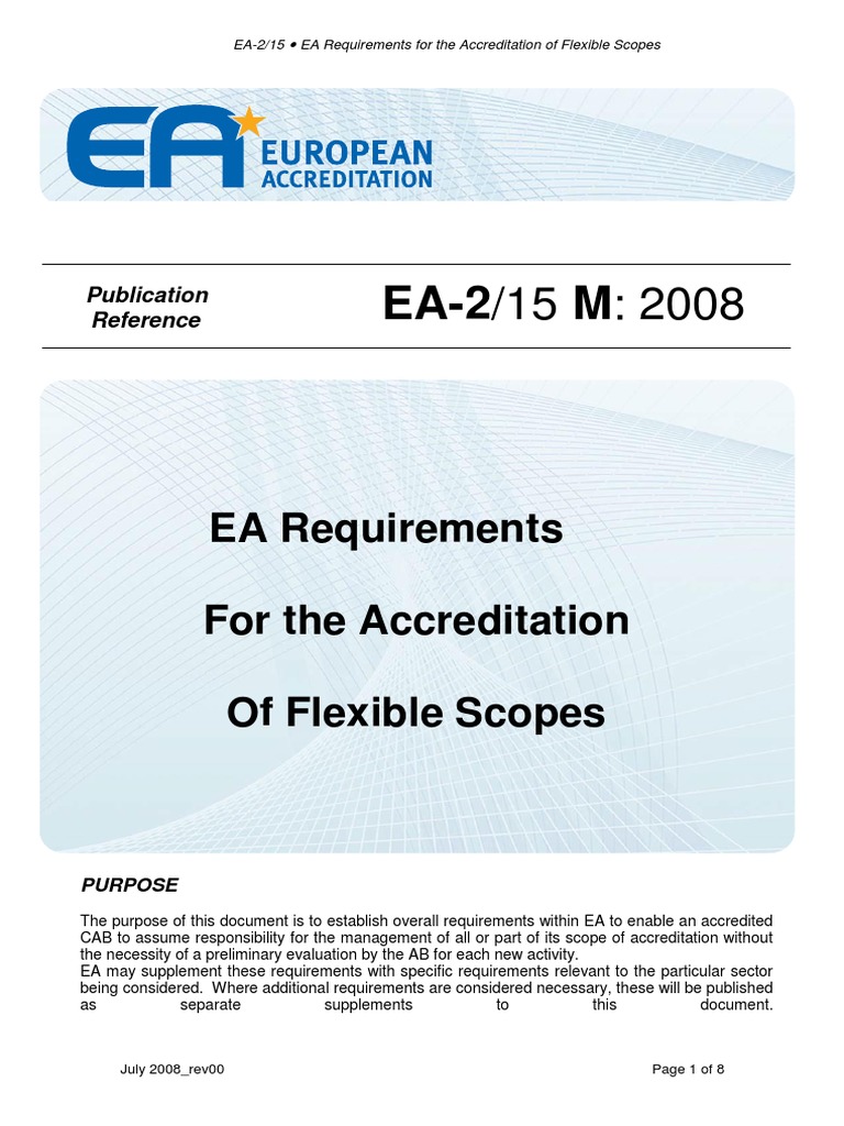 EA Requirements For The Accreditation of Flexible Scopes: Publication ...