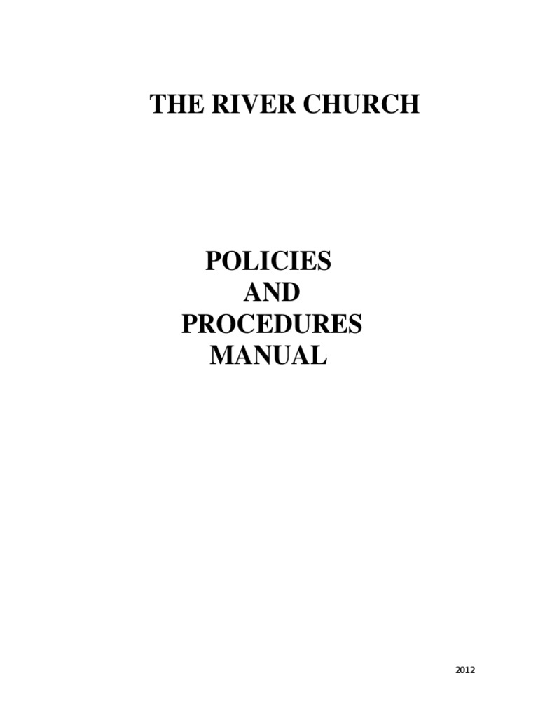 The River Church Policy Procedure Manual 1.2012 | PDF | Americans With ...