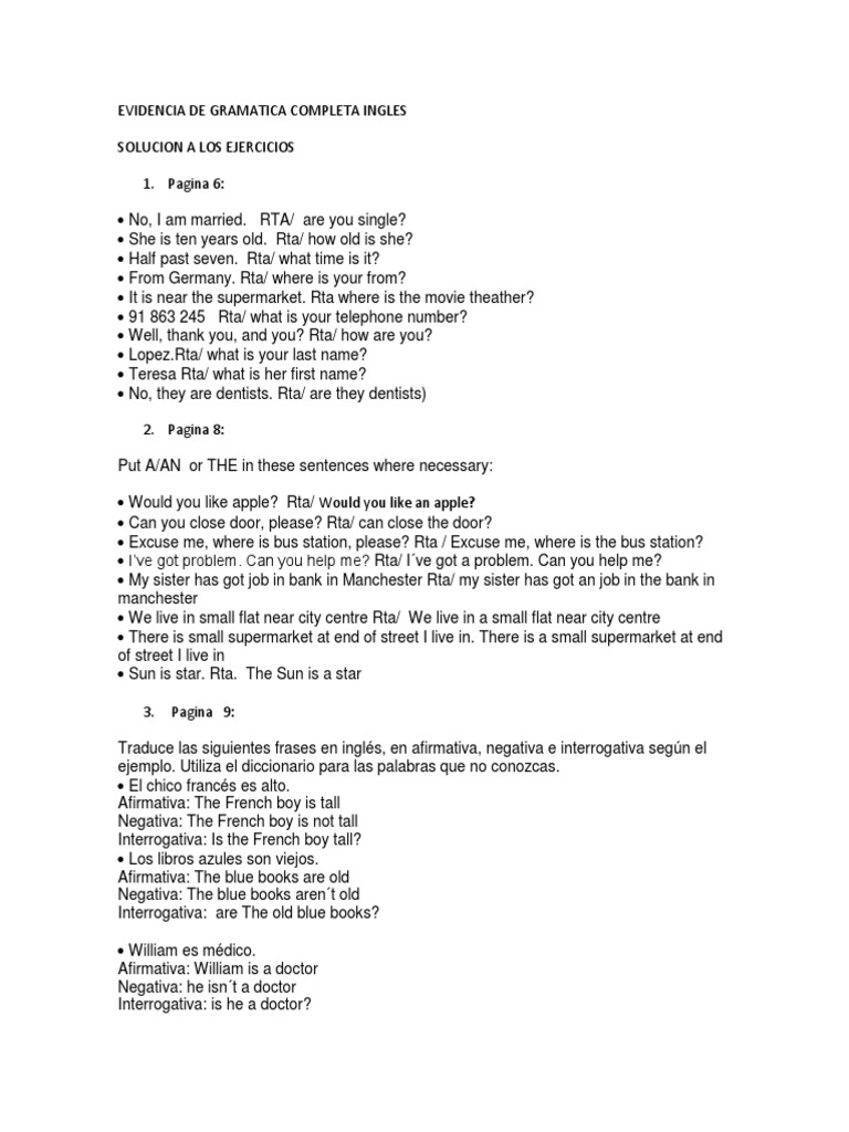 Evidencia de Gramatica Completa Ingles Pa 1-15 | PDF | Semantic Units | Language Mechanics