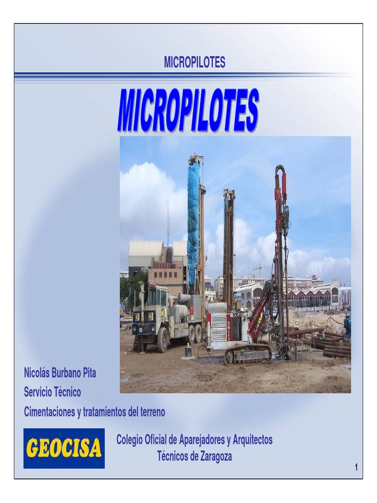Guía sobre Micropilotes y su Diseño | PDF | Fundación (Ingeniería ...