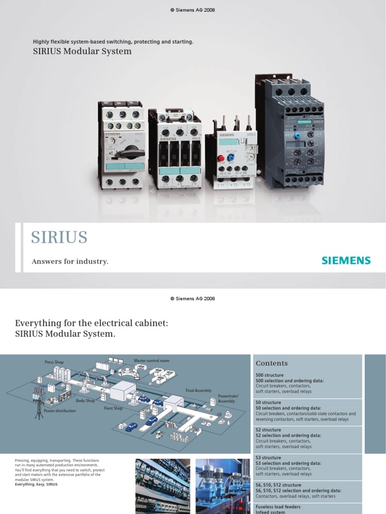 SIRIUS Modular System PDF | PDF | Relay | Electrical Connector