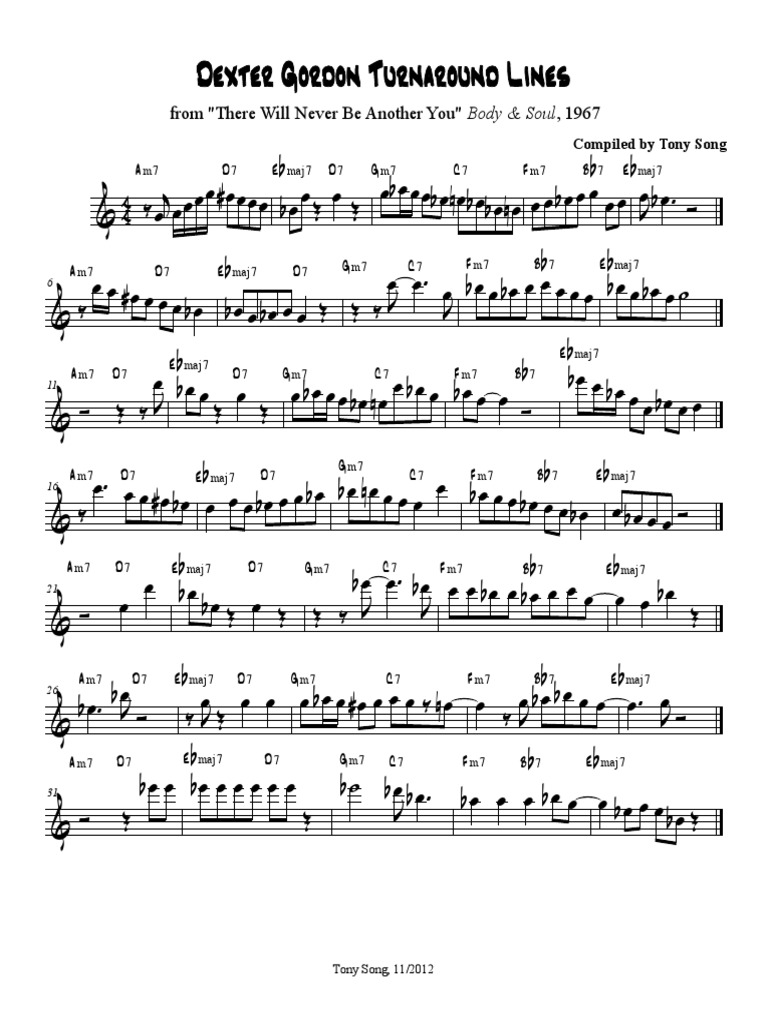 Dexter Gordon Turnaround Lines PDF | PDF