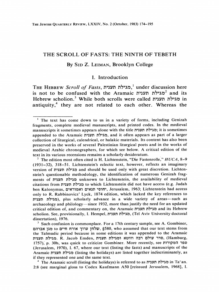 Ninth of Tebeth PDF | PDF