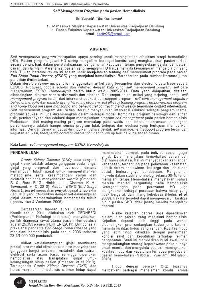 Self Management Program | PDF