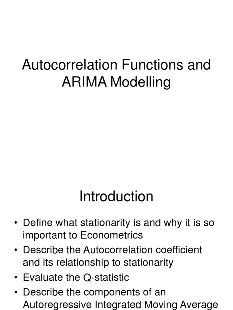 ACF | PDF | Stationary Process | Autocorrelation