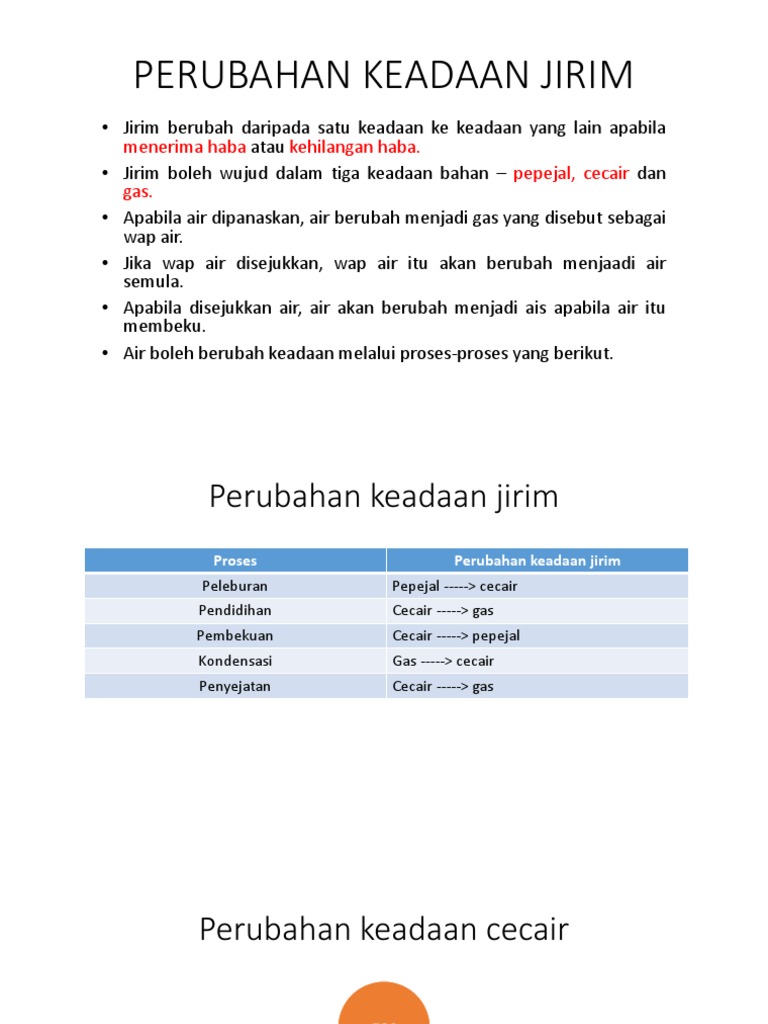 Perubahan Keadaan Jirim | PDF