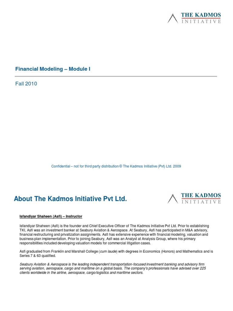 Sample Financial Modeling Module A PDF | PDF | Equity (Finance) | Expense