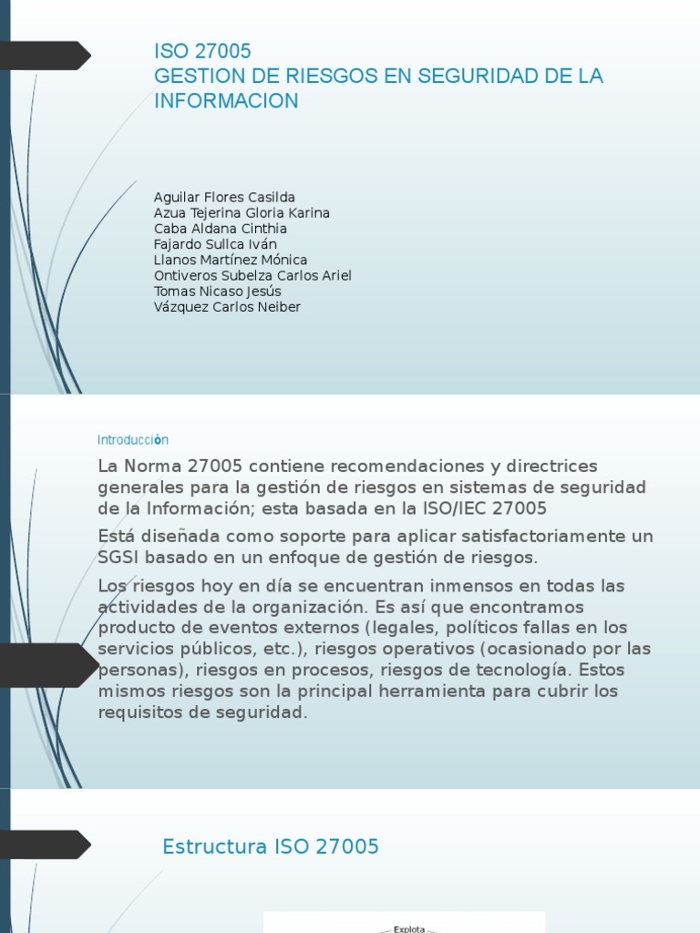 Seguridad Iso 270005 | PDF | Seguridad de información | Riesgo