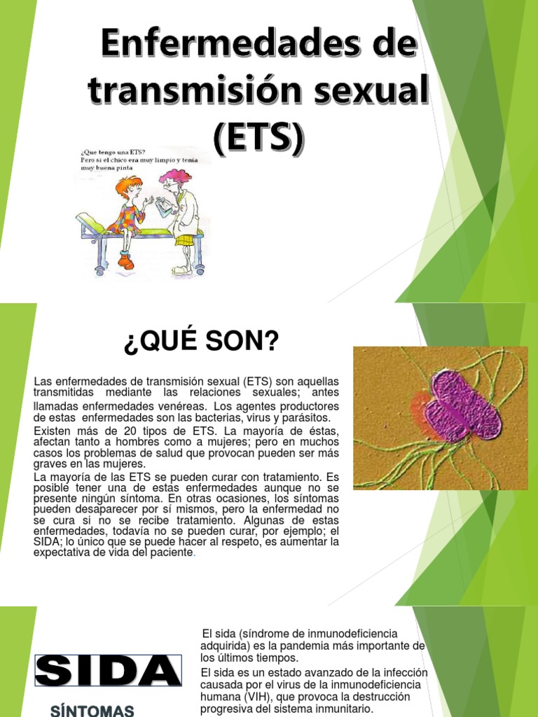 Enfermedades De Transmisión Sexual Ets Pptx Infección Transmitida