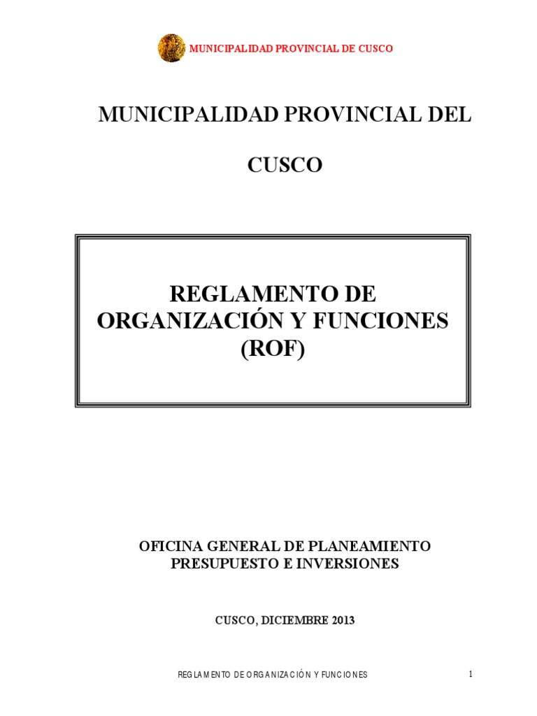 Rof 2013 | PDF | Alcalde | Gobierno local