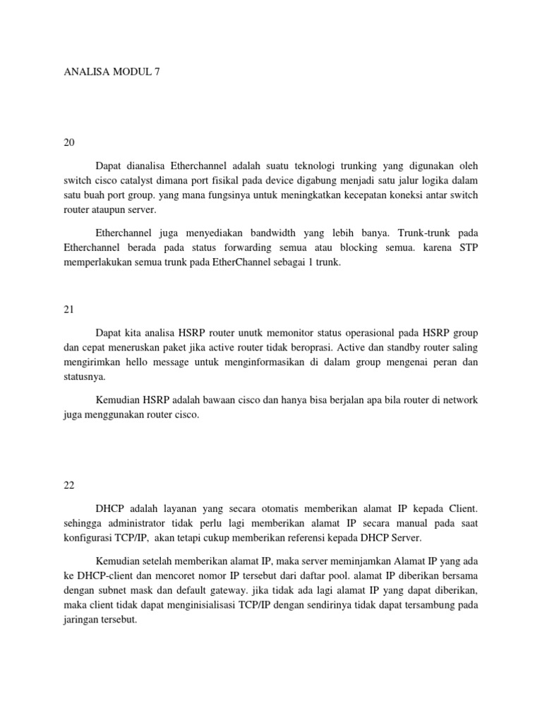 Analisa Modul 7 | PDF
