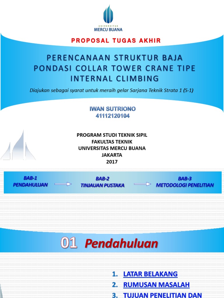 Proposal Tugas Akhir Tower Crane | PDF