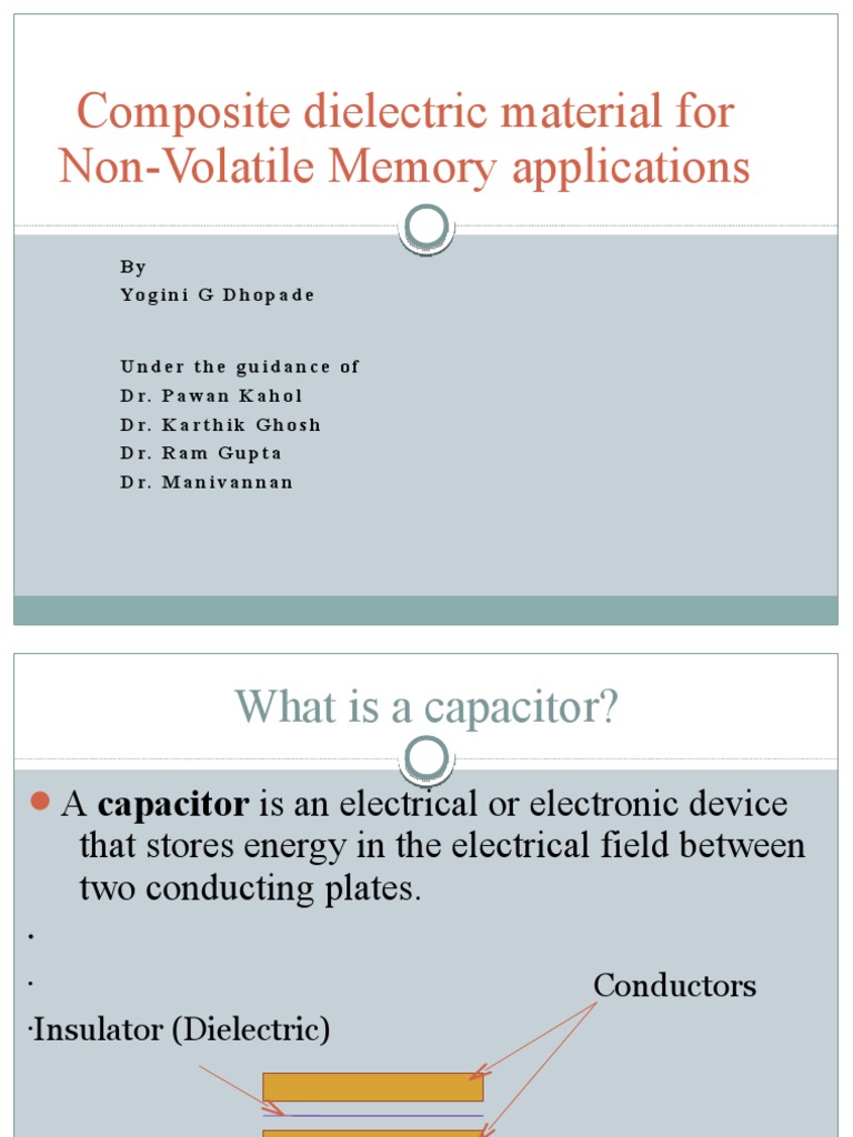 Composite Dielectric Material For Non-Volatile Memory Applications | PDF | Dielectric | Capacitor