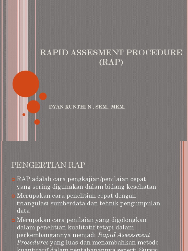 Rapid Assesment Procedure (Rap) | PDF
