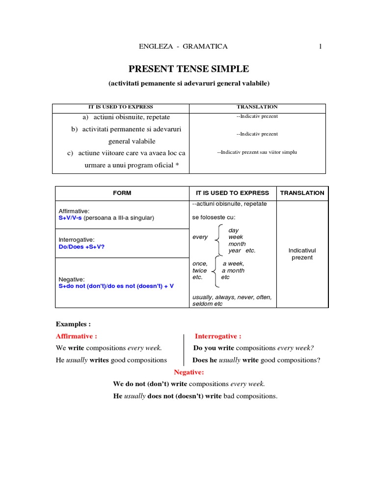 Timpuri Engleza | PDF | Grammatical Tense | Perfect (Grammar)