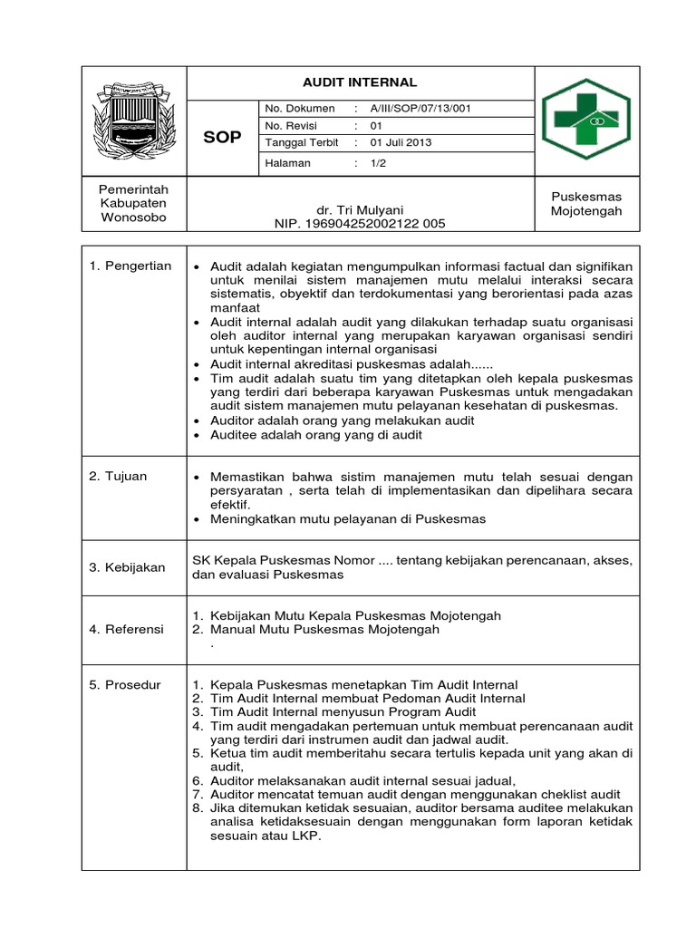 SOP INTERNAL AUDIT.docx