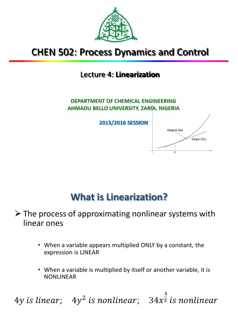 Linearization Nonlinear System Systems Theory