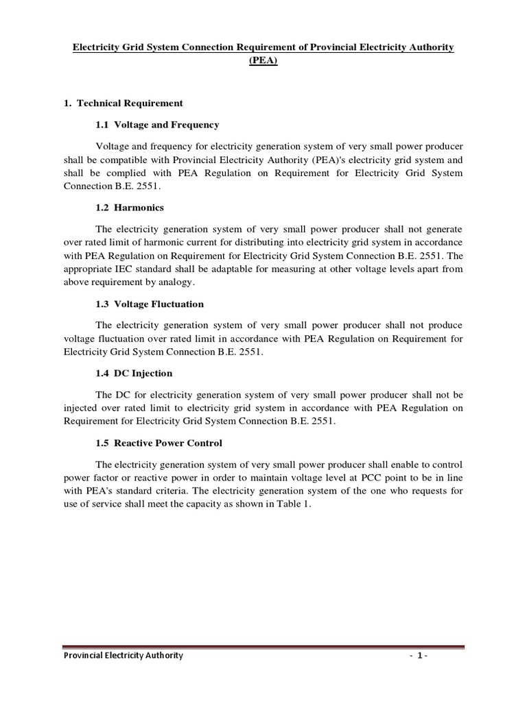 Pea Grid Code (Eng) | PDF | Power Supply | Mains Electricity