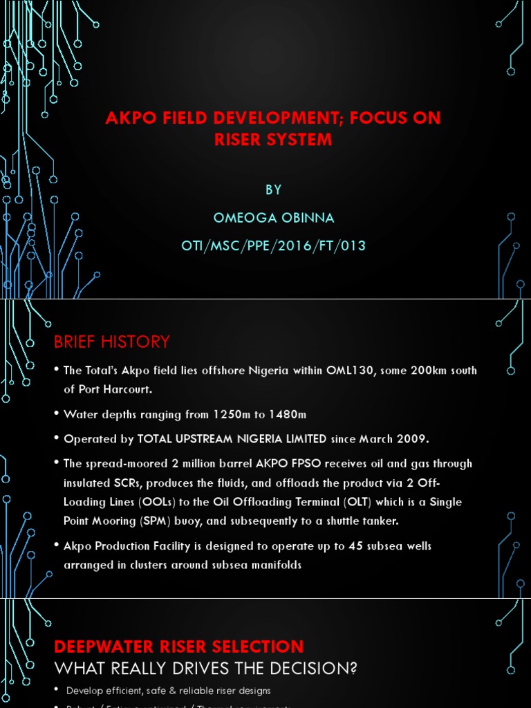 Akpo Field Riser System Overview | PDF | Subsea (Technology) | Energy ...