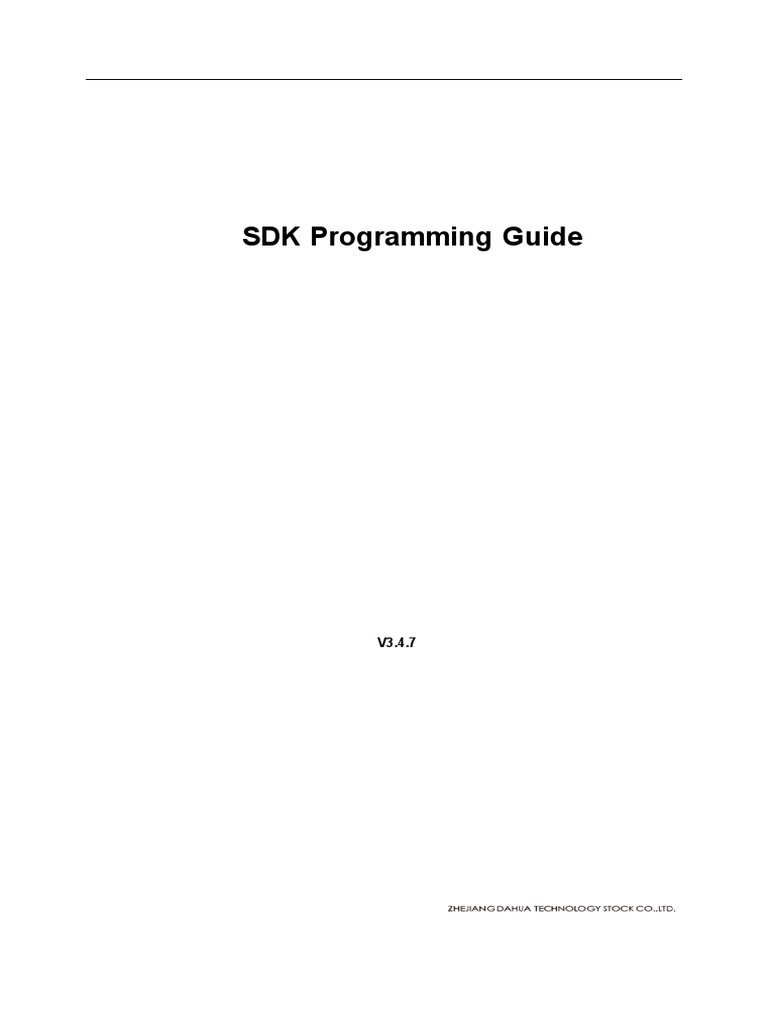 DAHUA Camera NetSDK Programming Guide | PDF | Digital Video Recorder | Library (Computing)