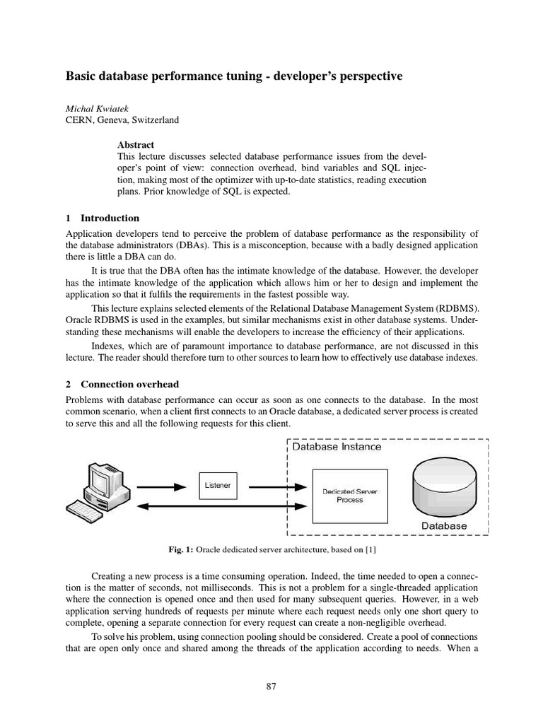 Basic Database Performance Tuning - Developer's Perspective: Michal ...