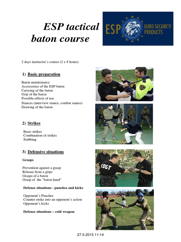 ESP Baton Training Course Overview | PDF | Handcuffs | Police