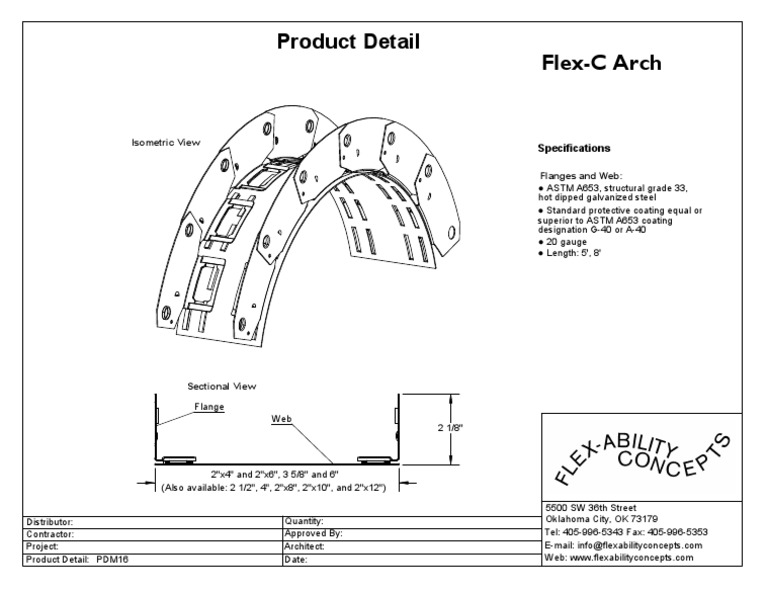 Flex-C Arch Product Detail: Specifications | PDF
