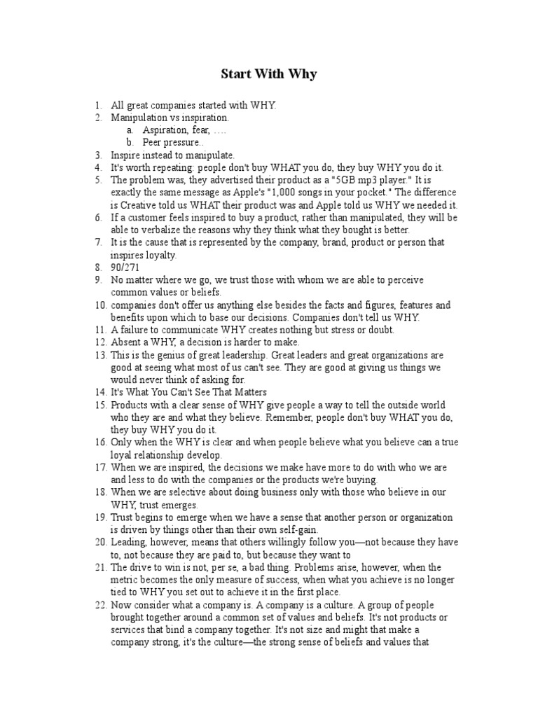Start With Why | PDF | Apple Inc. | Labour