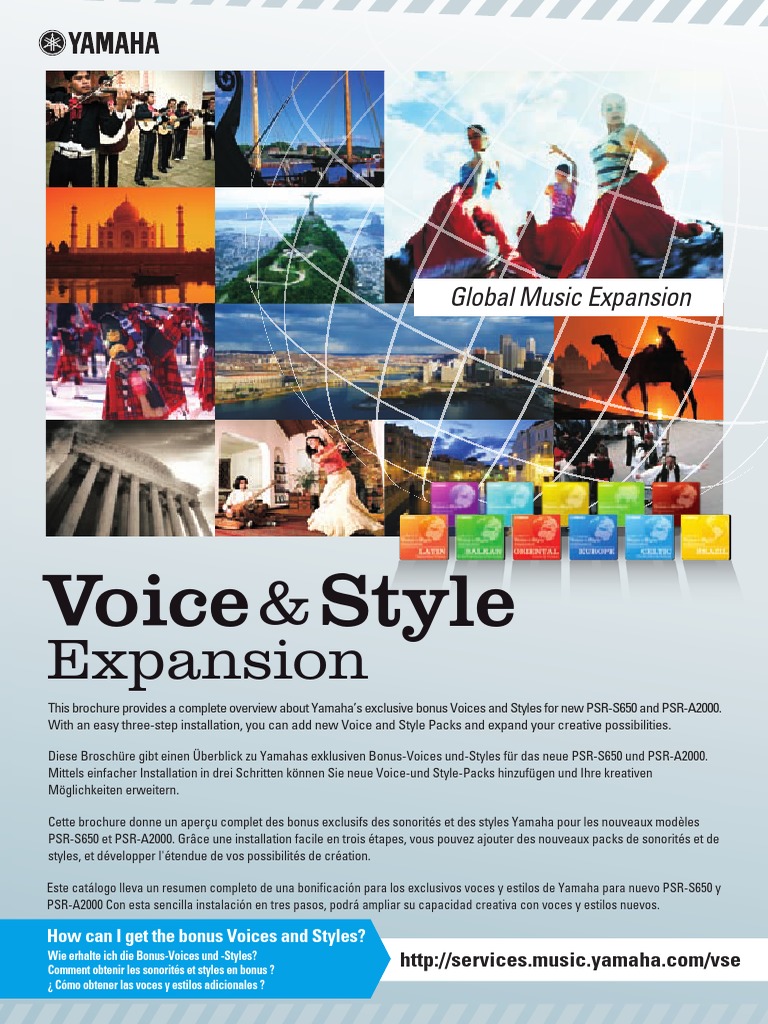 Yamaha PSR-S650 Voice & Style Expansion | PDF | Usb | Music Technology