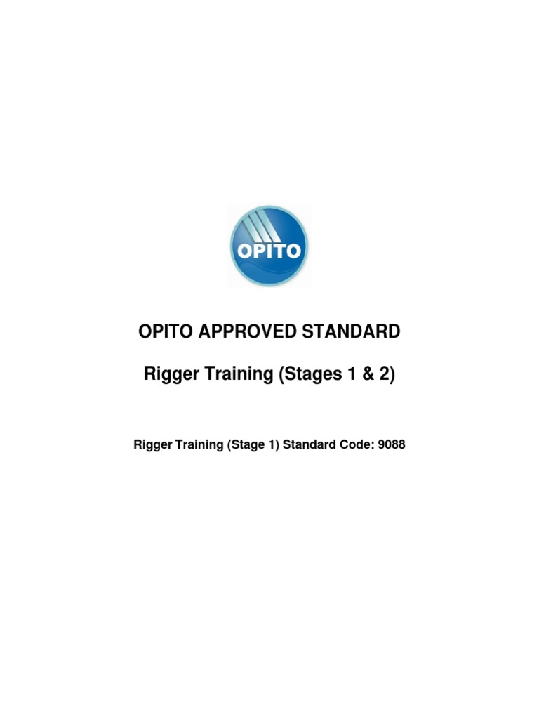 Rigger Training Stages 1 and 2 PDF | PDF | Personal Protective ...