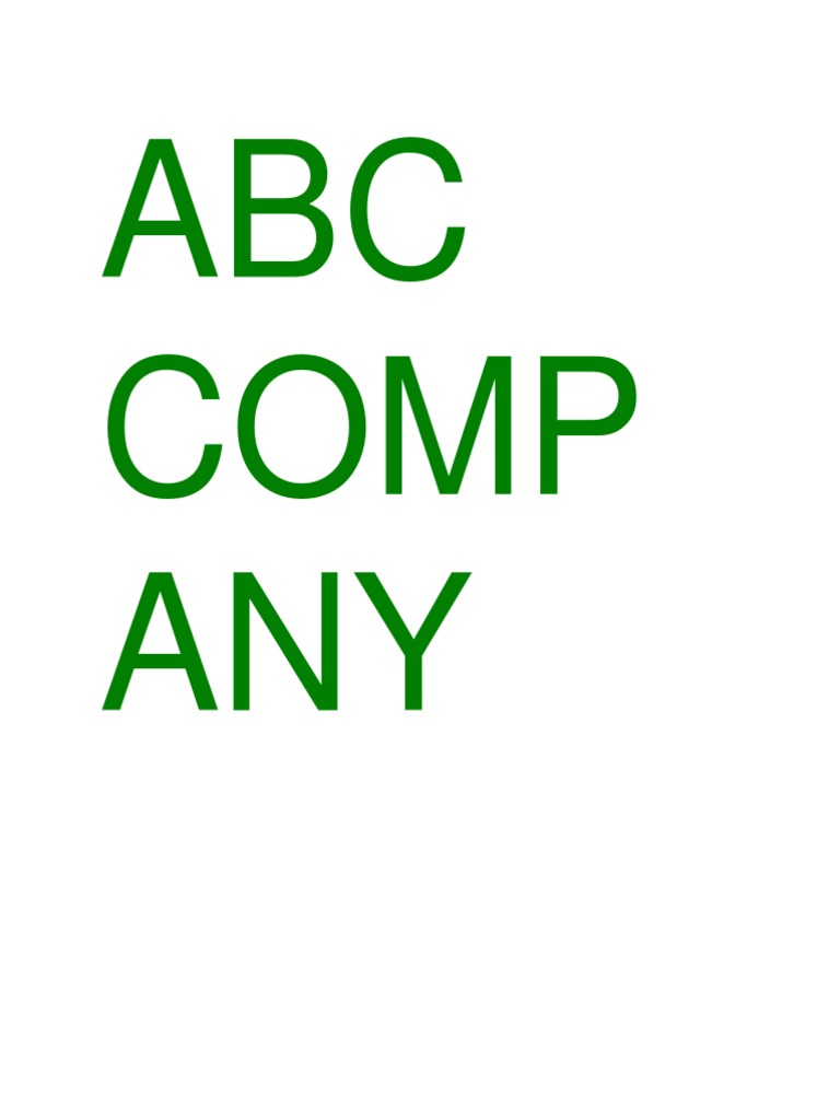 ABC Comp ANY | PDF